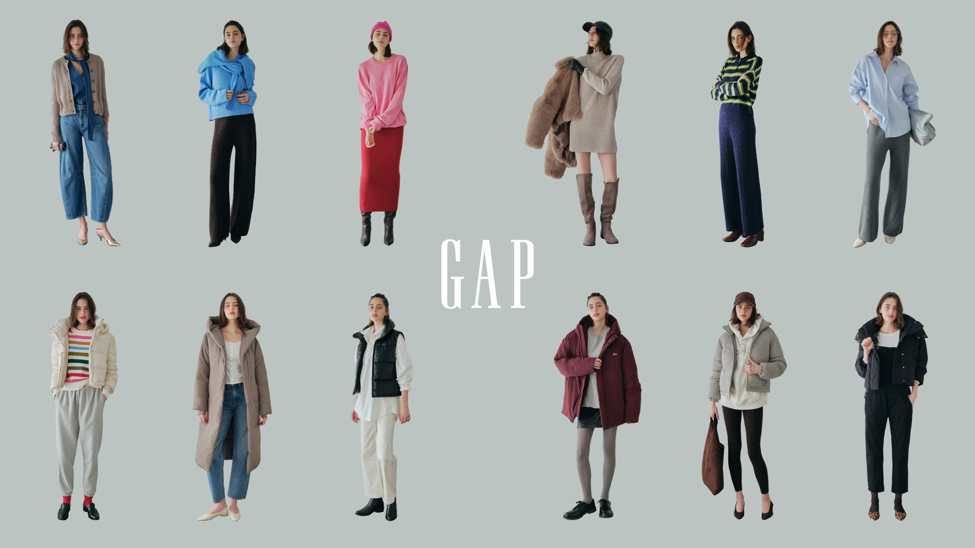 Gap、着心地の良さや汎用性、バリエーションが魅力のCashSoftセーターとパファーアウターに注目したホリデーコーデを提案 | Gap Inc.